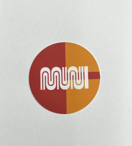 Sticker, 2.25" Retro Landor Muni Worm - Market Street Railway
